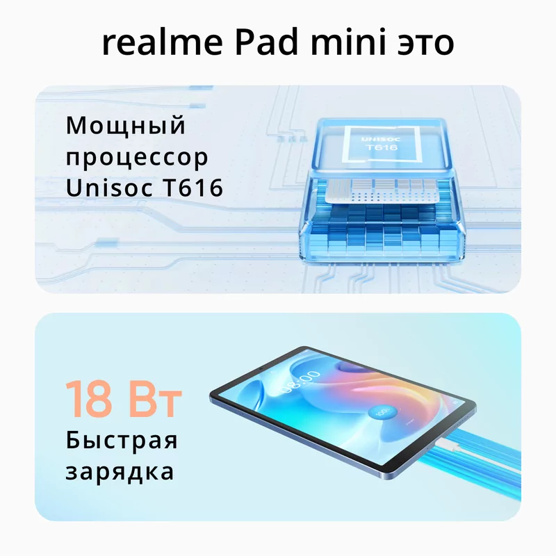 Планшет Realme Pad mini RMP2105 8.7" 3/32 ГБ LTE Blue купить в Москве ...
